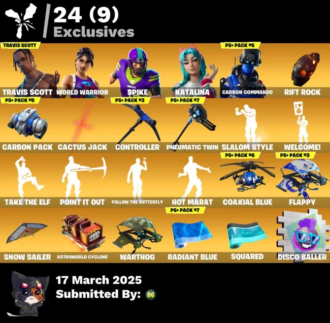 [PC] 122 skins | Travis Scott | Carbon Commando | Katalina | World ...