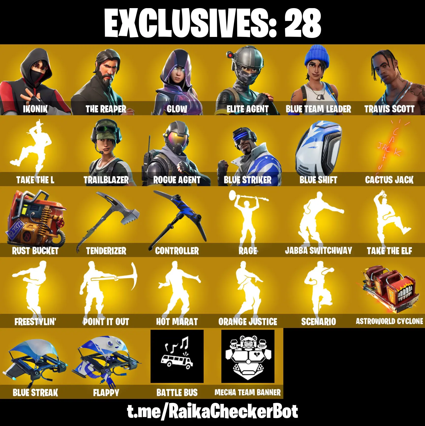 76 SKINS | IKONIK | THE REAPER | GLOW | ELITE AGENT | BLUE TEAM LEADER ...