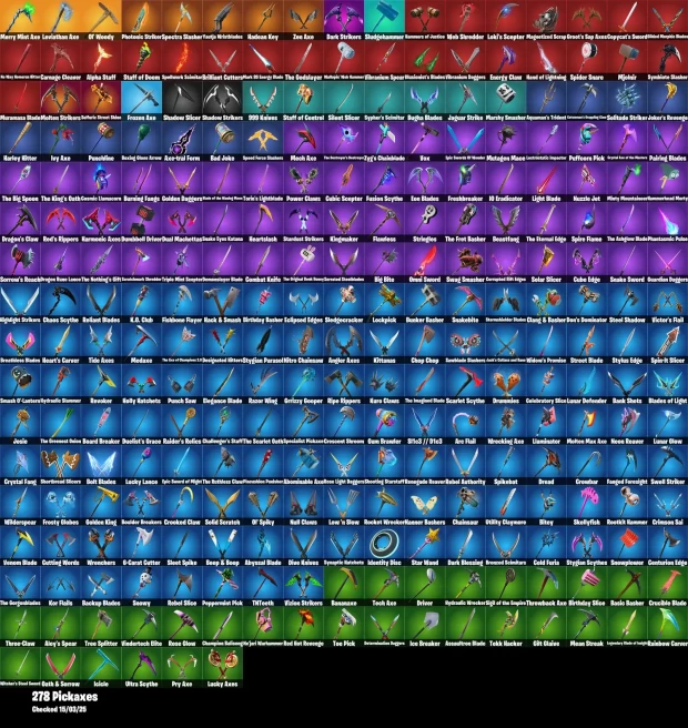 [PC] 306 Skins, OG STW, Merry Mint Axe, Leviathan Axe, Aloy, Cloud ...