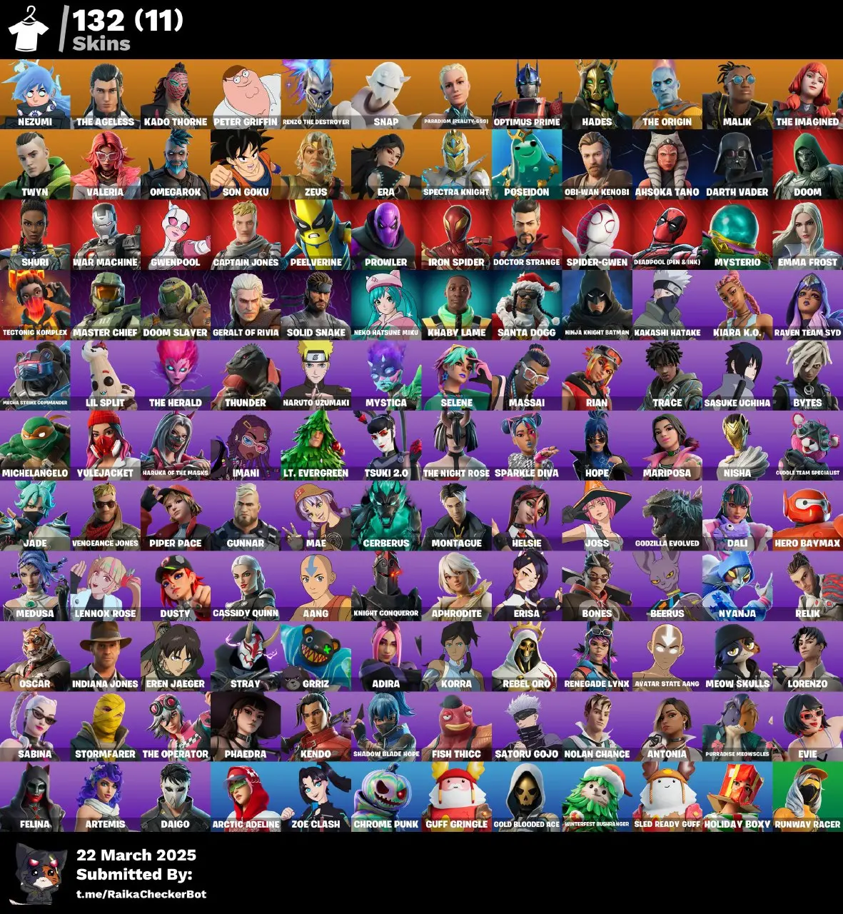 132 Skins | Master Chief | Nezumi | The Ageless | Kado Thorne | Peter ...