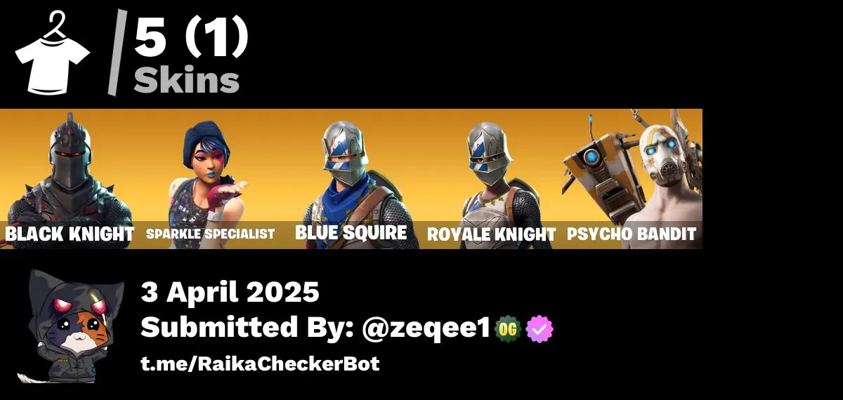 [PC/PSN/XBOX] 5 skins | Black Knight | Sparkle Specialist | Blue Squire ...