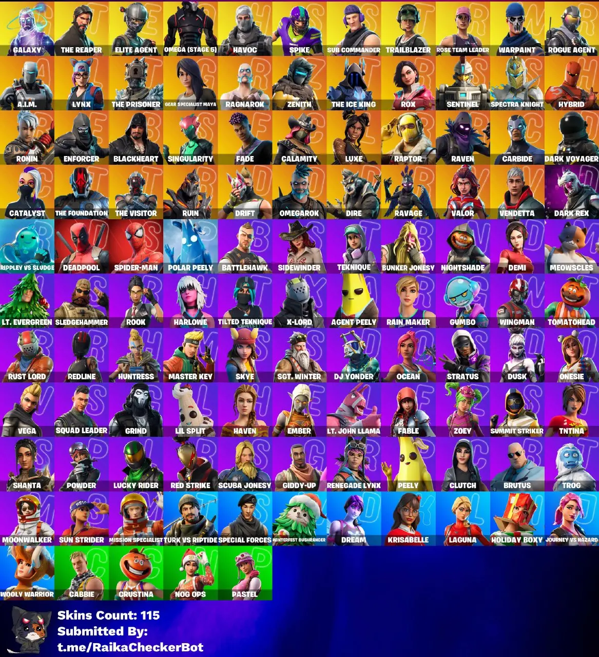 [PC] 115 skins | OG STW | Galaxy | The Reaper | Elite Agent | Take The ...
