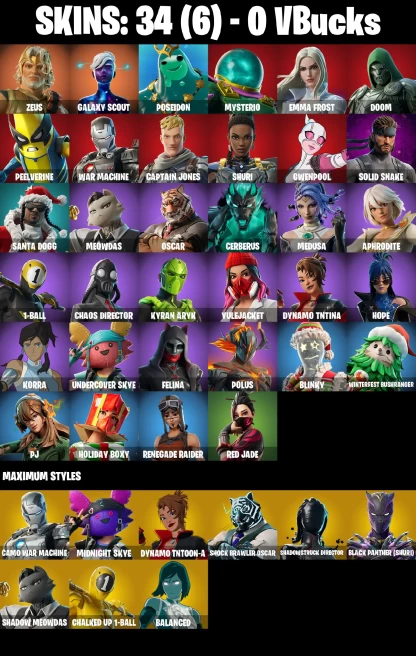 [PC/PSN/XBOX] 0 VB) 34 SKINS / RENEGADE RAIDER / GALAXY SCOUT / ZEUS ...