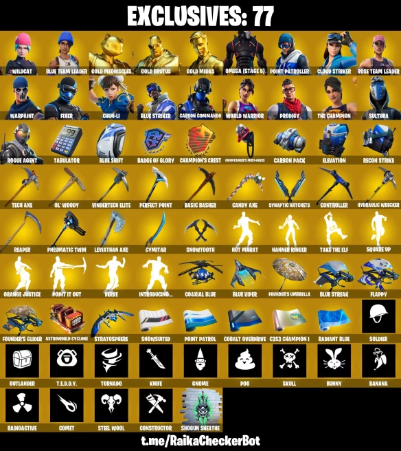 [PC/PSN/XBOX] 353 skins | OG STW | Wildcat | Blue Team Leader | Gold ...