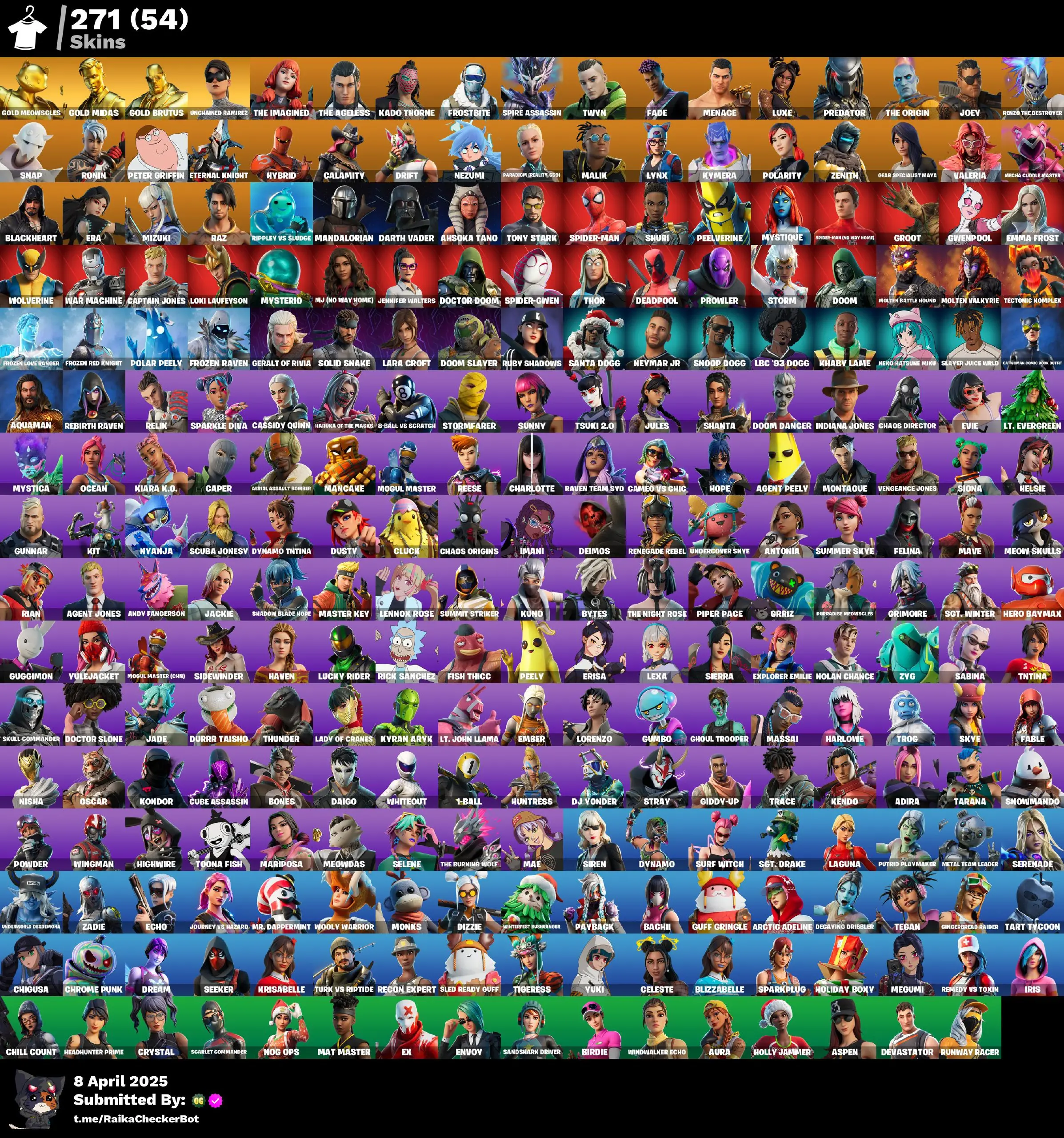 [PC/PSN/NINTENDO] 271 skins | 89 Max Styles | Leviathan Axe | Gold ...