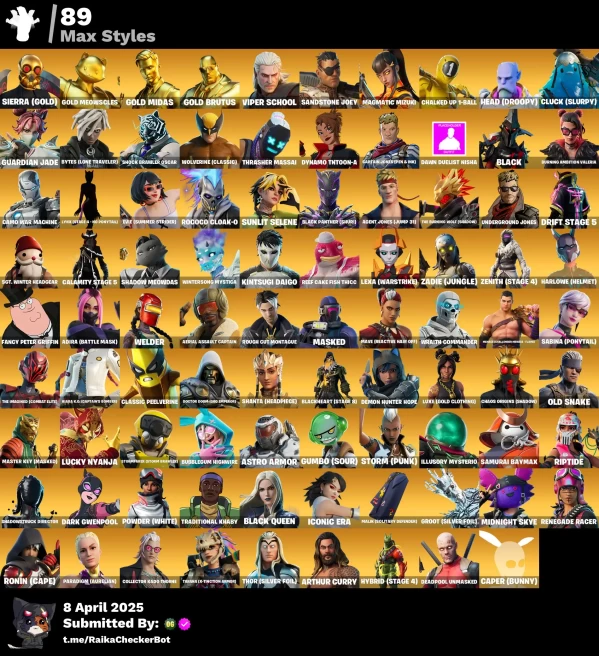 [PC/PSN/NINTENDO] 271 skins | 89 Max Styles | Leviathan Axe | Gold ...