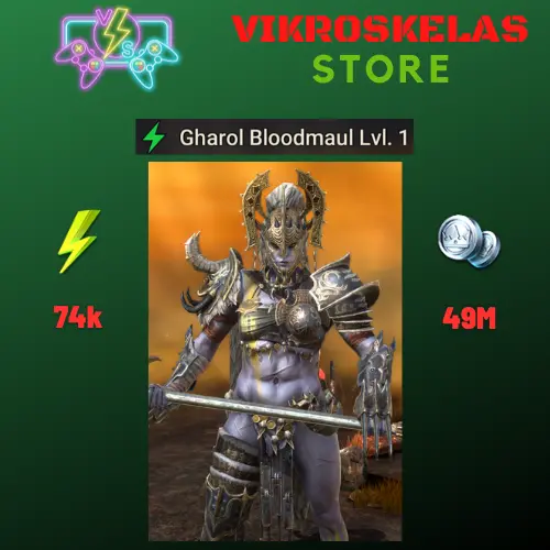 Starter with Mythical - Gharol : 74k energy / 49 mln coins / Grohak ...