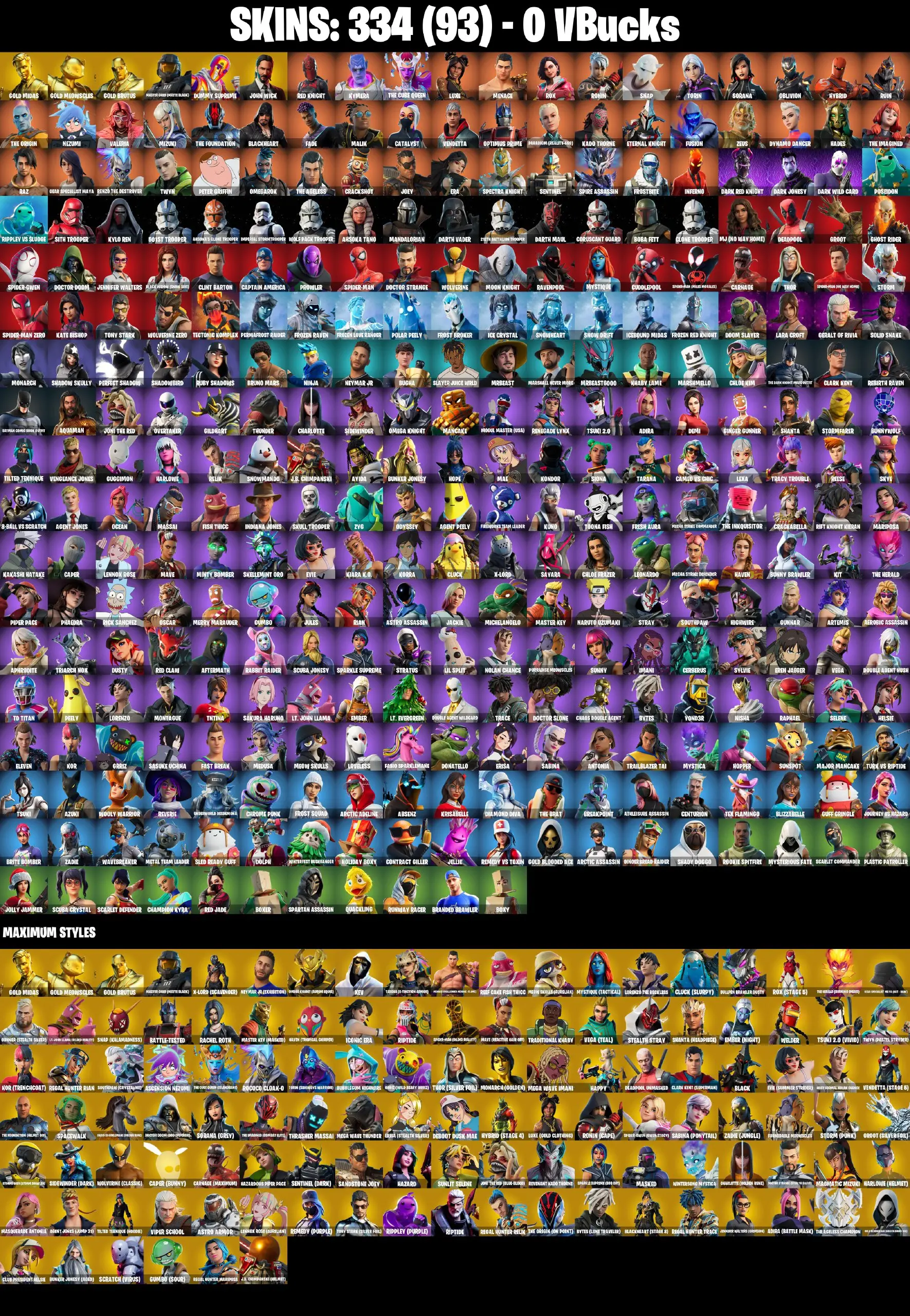 [PC/PSN] 0 VB) 334 SKINS / GOLD MIDAS / GOLD MEOWSCLES / GOLD BRUTUS ...