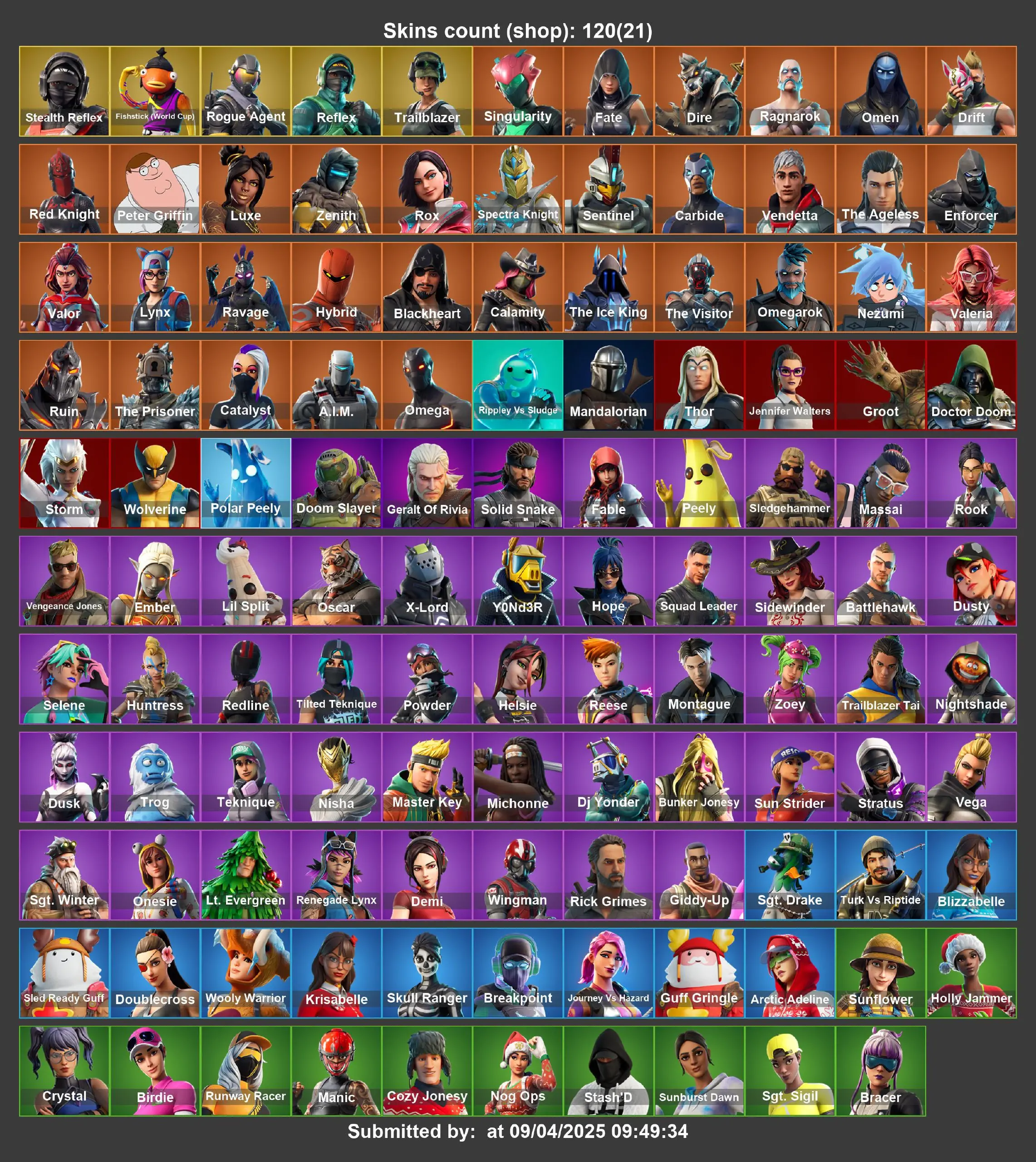 [PC/PSN/XBOX/NINTENDO] 120 skins | 44 Max Styles | Stealth Reflex ...