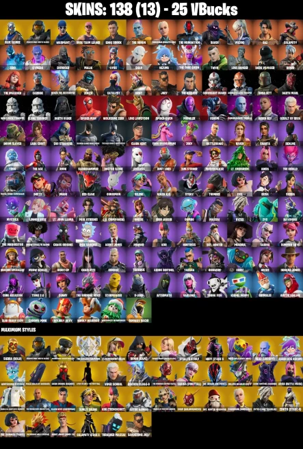 (PC/PSN) 25 VB) 138 SKINS / BLUE SQUIRE / TAKE THE L / MASTER CHIEF ...