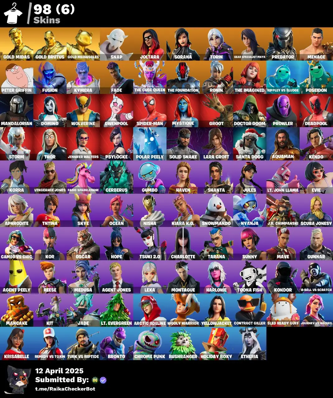 [PC] 98 skins | Gold Midas | Gold Brutus | Gold Meowscles | Snap ...