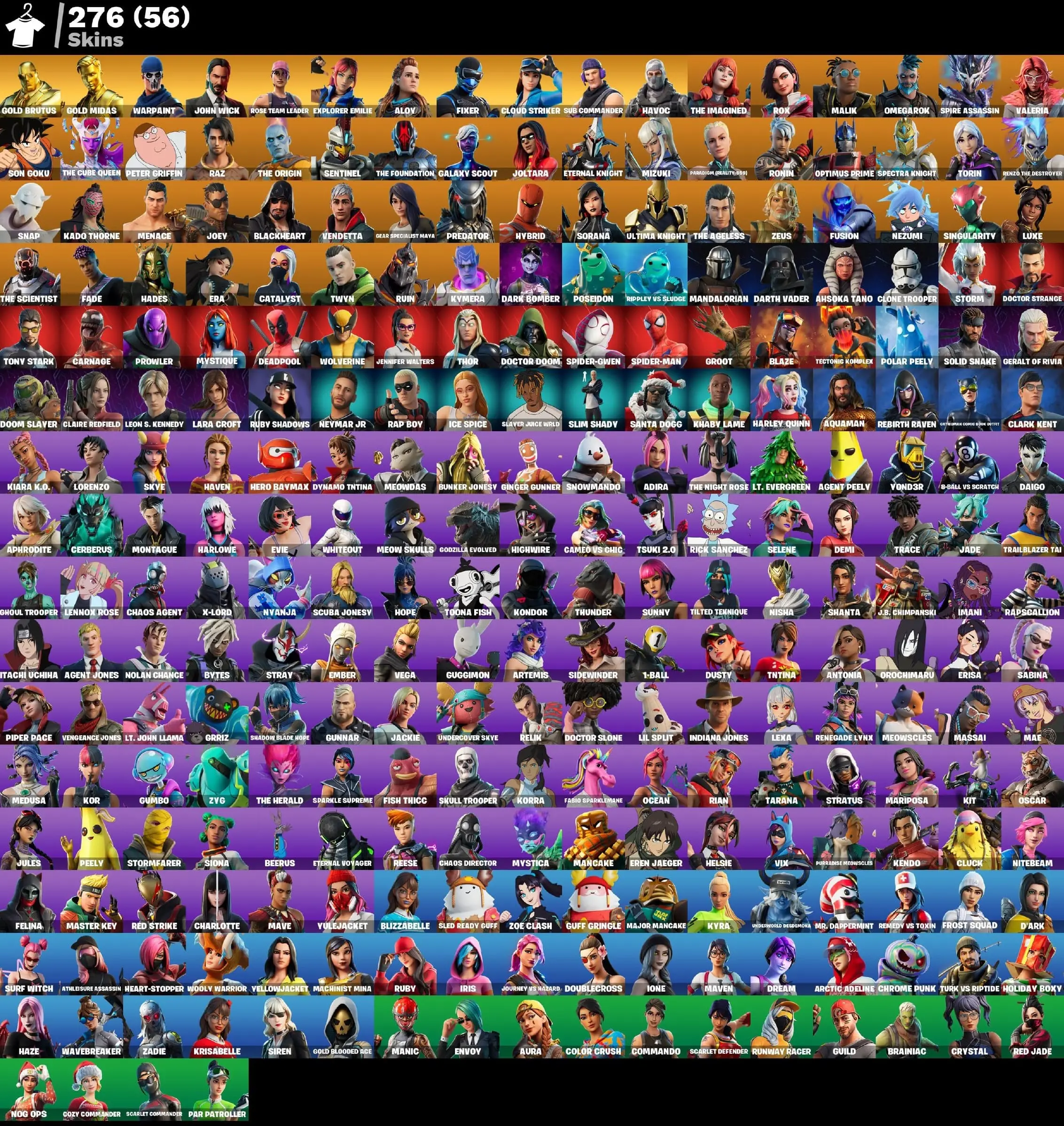 FA ACCOUNT 276 SKINS PC PSN XBOX BINDING - iGV