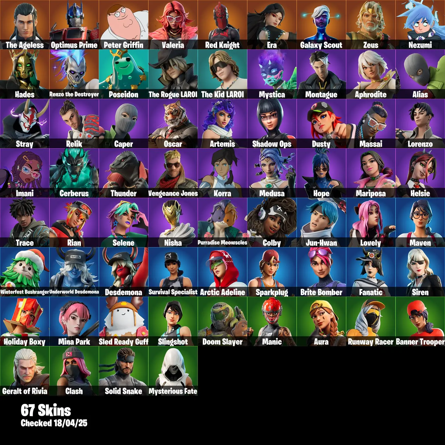 (PC) 0 VB) 67 SKINS / HADES / GALAXY SCOUT / THE AGELESS / NEZUMI ...