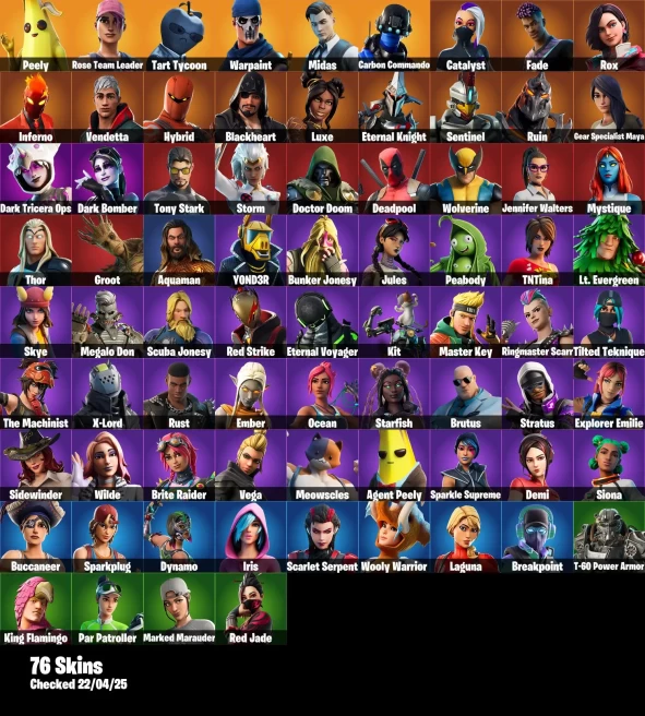 (PC/XBOX) 175 VB) 76 SKINS / GOLD MIDAS / GOLD MEOWSCLES / GOLD BRUTUS ...