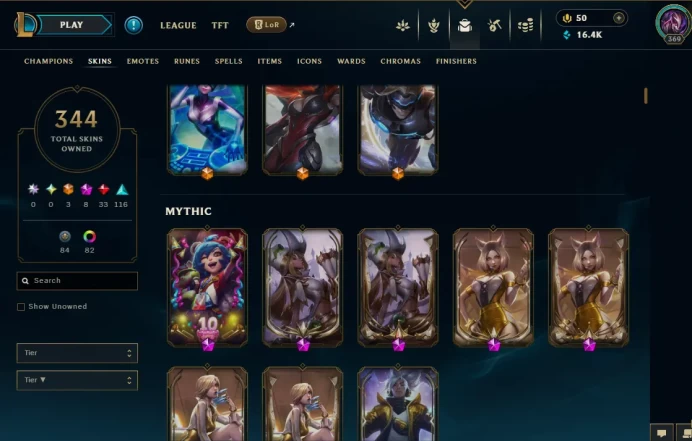 EMAIL CHANGEABLE ALL CHAMPIONS 344 SKINS PRESTIGE YASUO 2X PRESTIGE ...