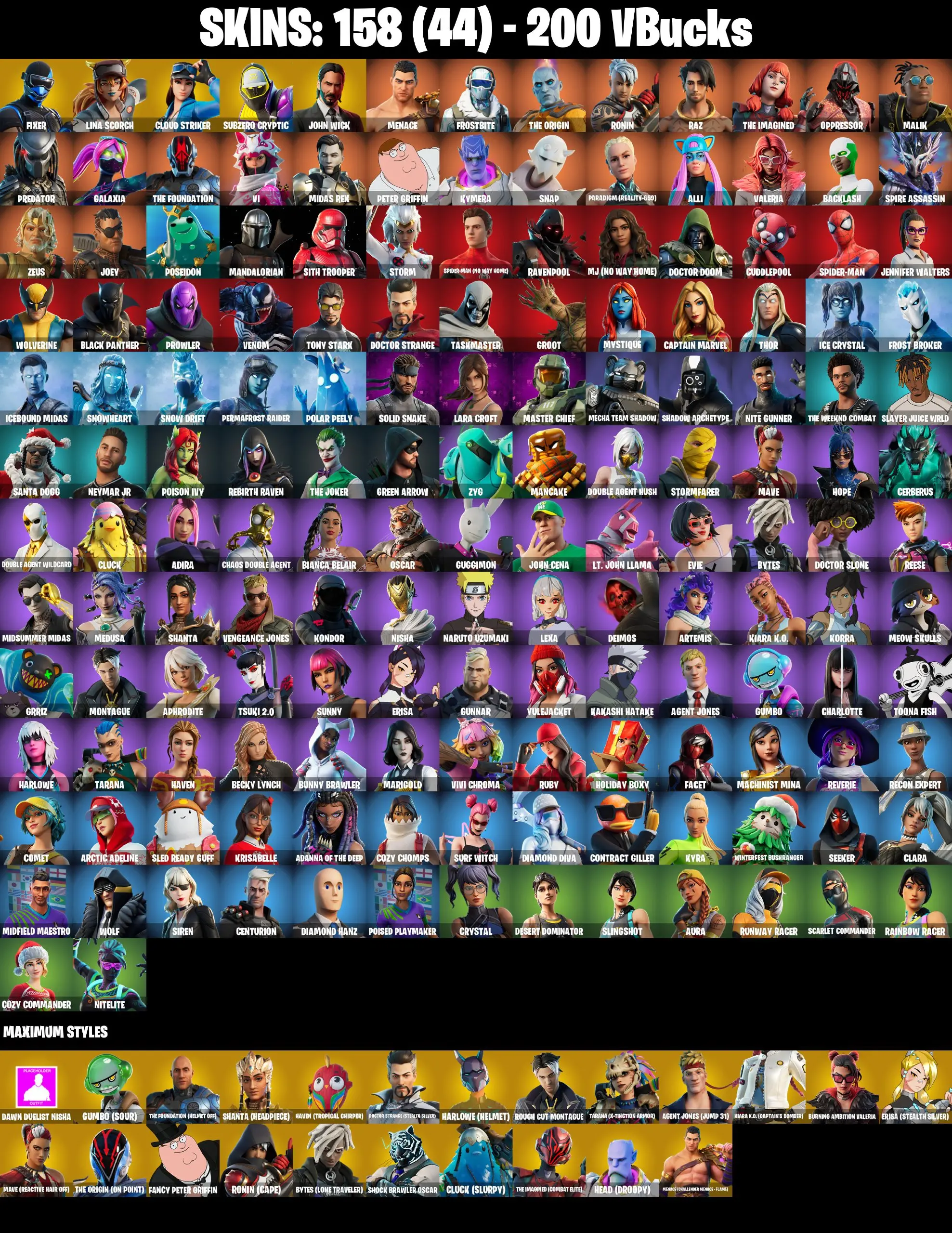 (PC/PSN/XBOX) 200 VB) 158 SKINS / MASTER CHIEF / CLOUD STRIKER ...