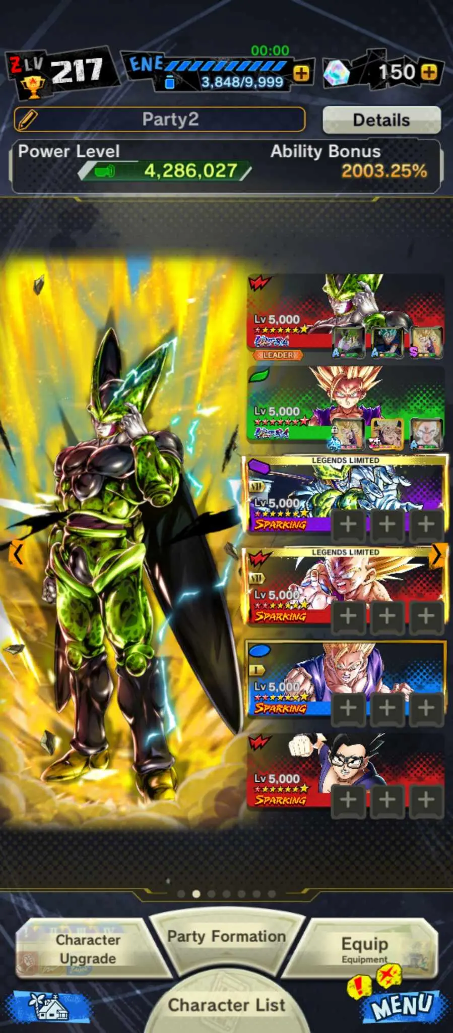 UL Cell 8S+UL Gohan ss2 FULL+UL sp Gogeta+LF new ss4 Goku+Cell 8S+ss2 Gohan 9S+Beast Gohan+Good ...