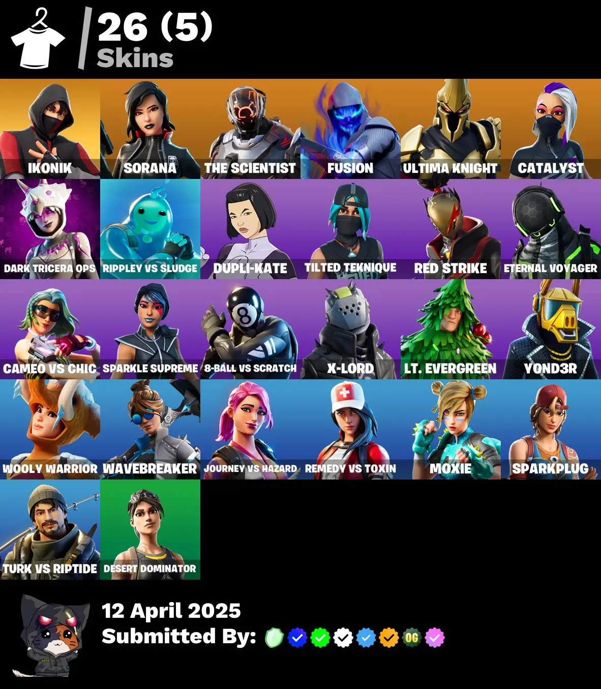 [PC/XBOX] 26 SKINS | IKONIK / MERRY MINT AXE / SORANA / THE SCIENTIST ...