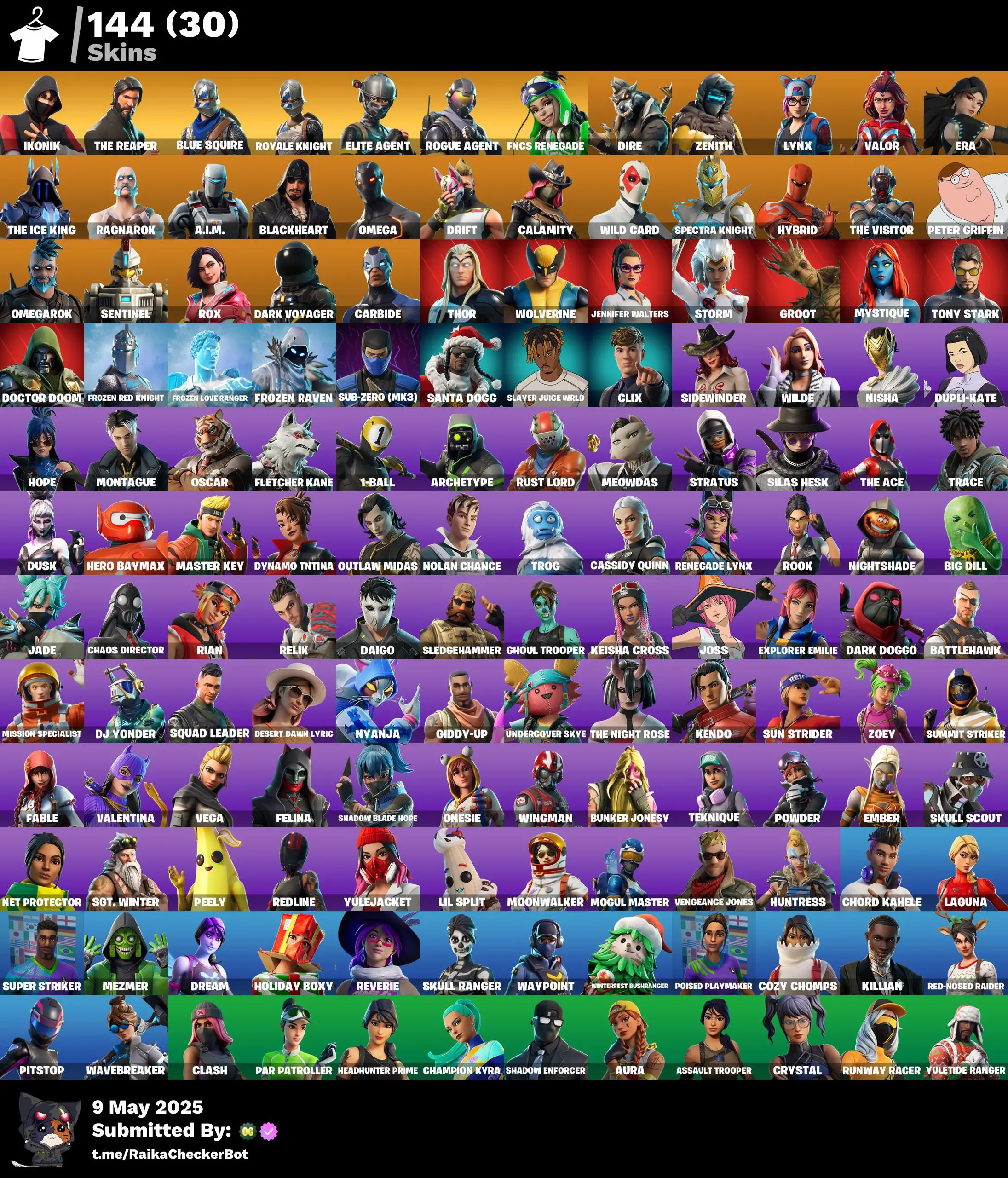[PC] 144 skins | IKONIK | The Reaper | Blue Squire | Royale Knight ...