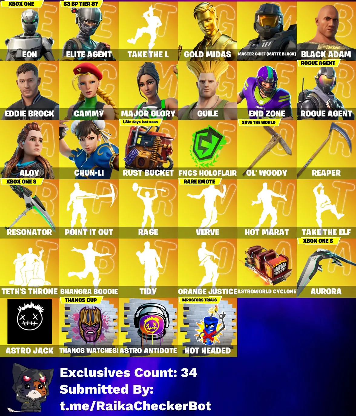 [PC/PSN/XBOX] 440 SKINS | EON | ELITE AGENT | TAKE THE L | GOLD MIDAS ...