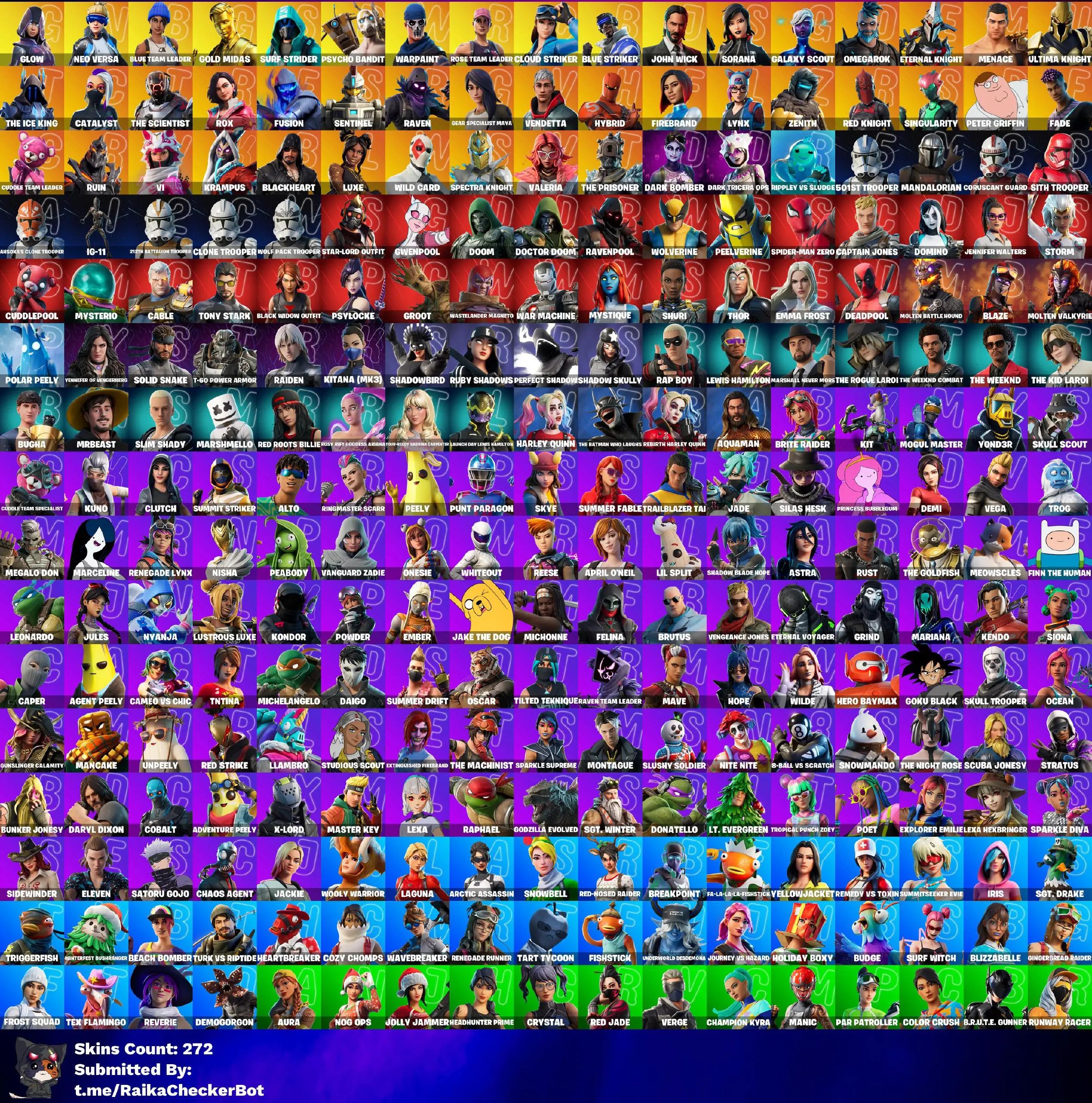 [PC] 272 skins | OG STW | Glow | Neo Versa | Blue Team Leader | Merry ...