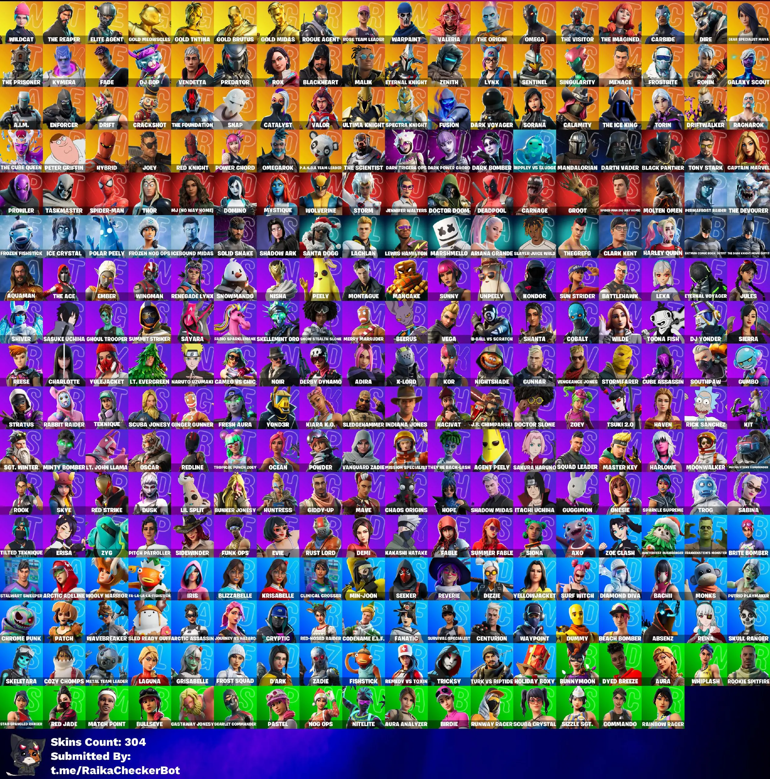 [PC] 304 skins | OG STW | Wildcat | The Reaper | Elite Agent | Take The ...