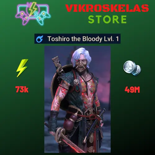 Starter with Mythical - Toshiro : 73k energy / 49 mln coins / Sniktraak, Tomb Lord, Arix, Ninja ...
