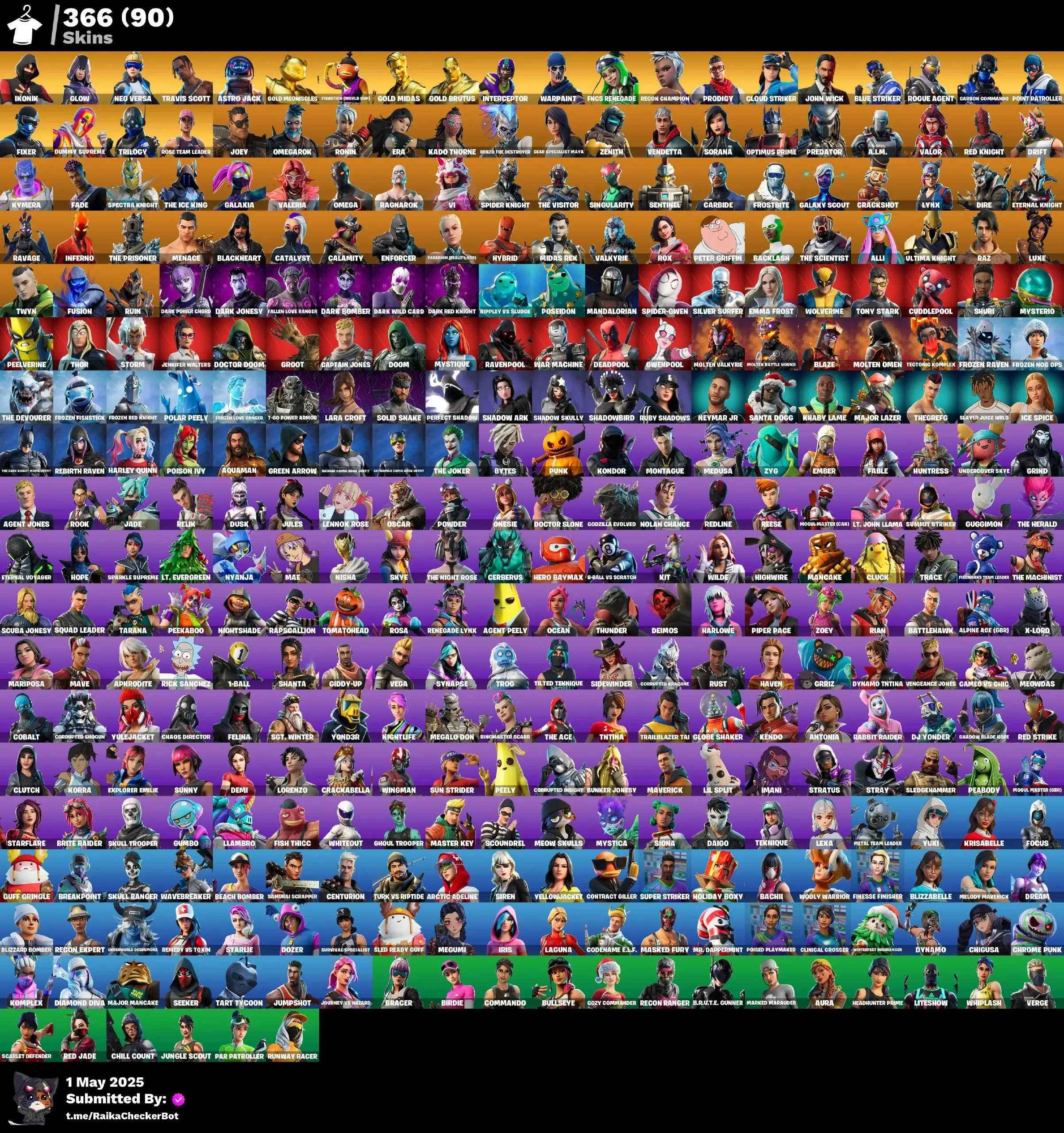 [PC/PSN/XBOX] 366 skins | OG STW | IKONIK | Glow | Neo Versa | Travis ...