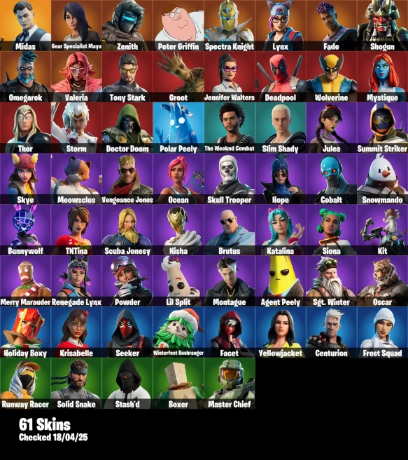 (PC/PSN/XBOX) 600 VB) 61 SKINS / MASTER CHIEF / GOLD MIDAS / KATALINA ...