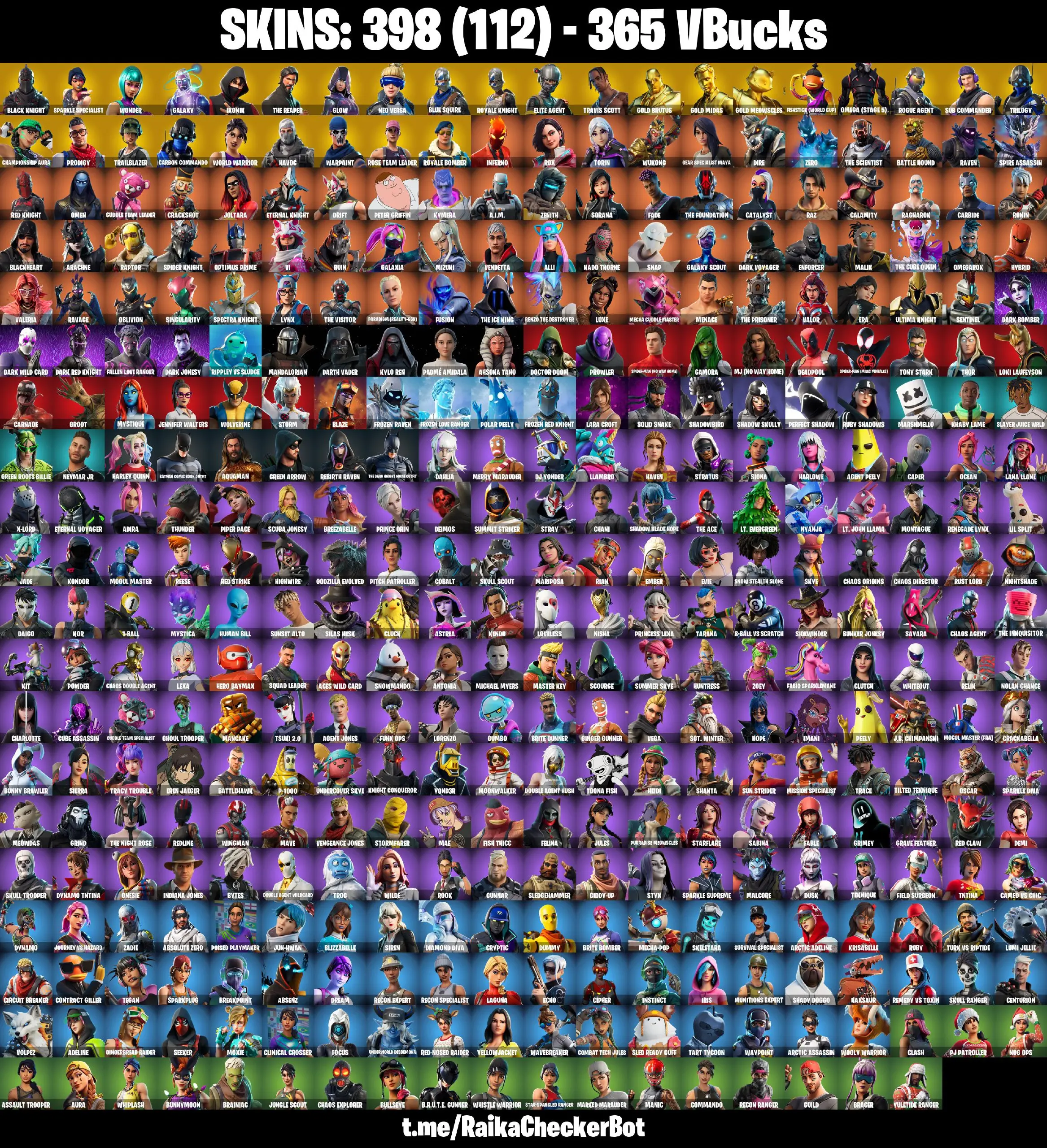 398 skins | Wonder | Black Knight | Galaxy | IKONIK | The Reaper | Glow ...