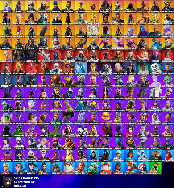 195 SKINS | OG STW | GALAXY | GLOW | NEO VERSA | GOLD KRATOS | JOHN ...