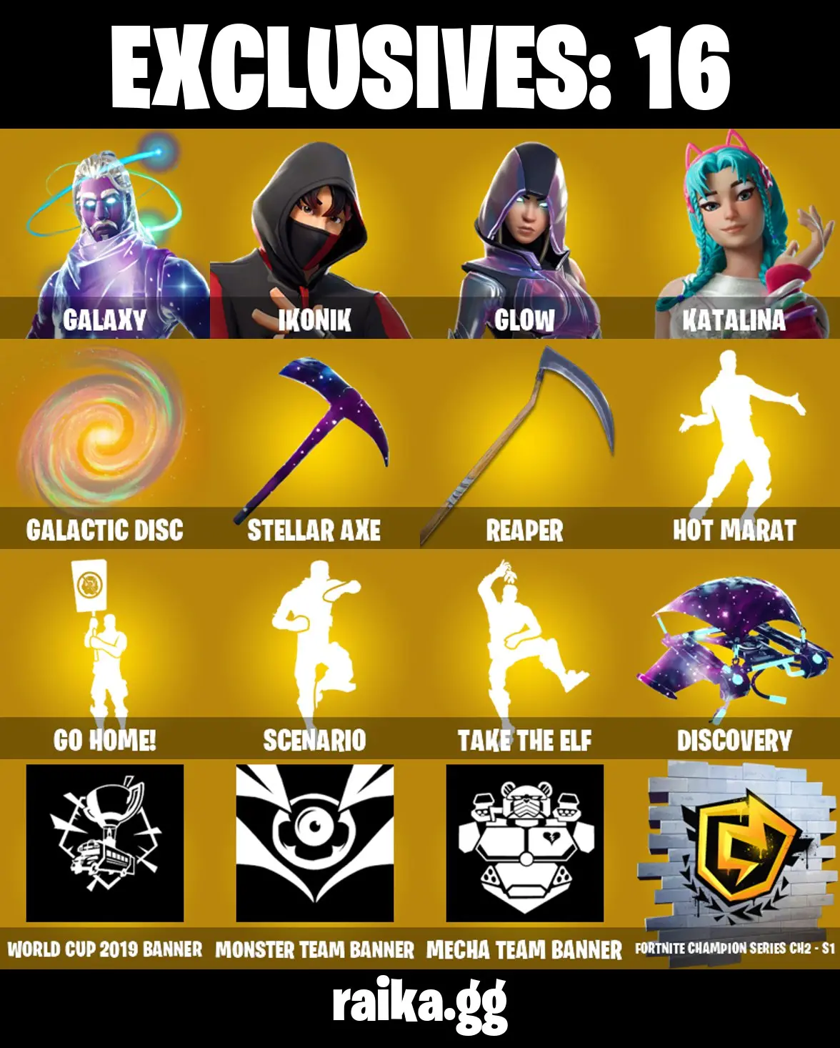 FULL ACCESS | 21 SKINS | IKONIK | GALAXY | GLOW | REAPER | STELLAR AXE ...
