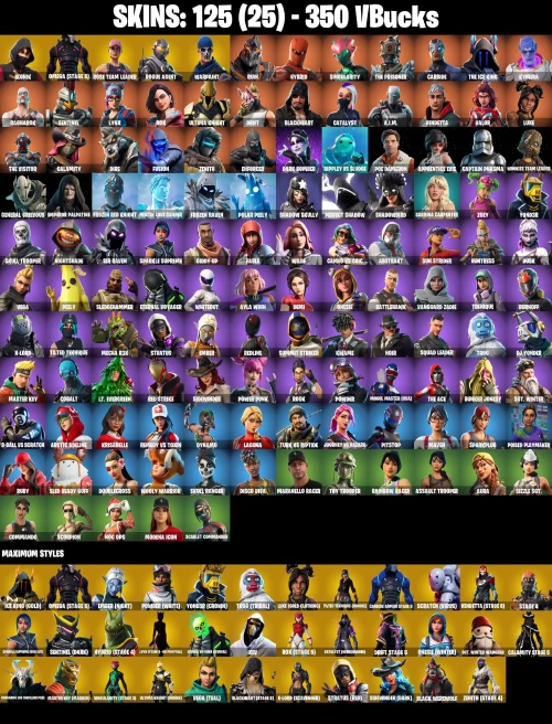 [PC] 350 VB) 125 SKINS / IKONIK / OMEGA (STAGE 5) / ROGUE AGENT ...