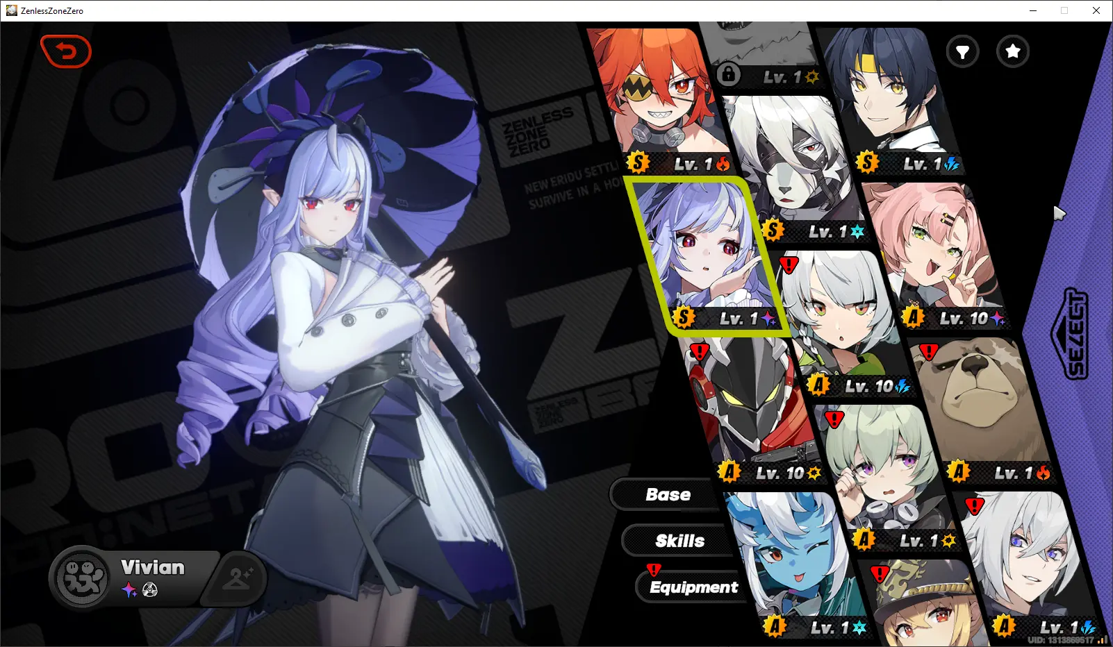 ASIA Starter Vivian|S Selector|Vivian,Lycaon,Haru,Koleda|All Unset|Wise|Take Email|Check SS ...