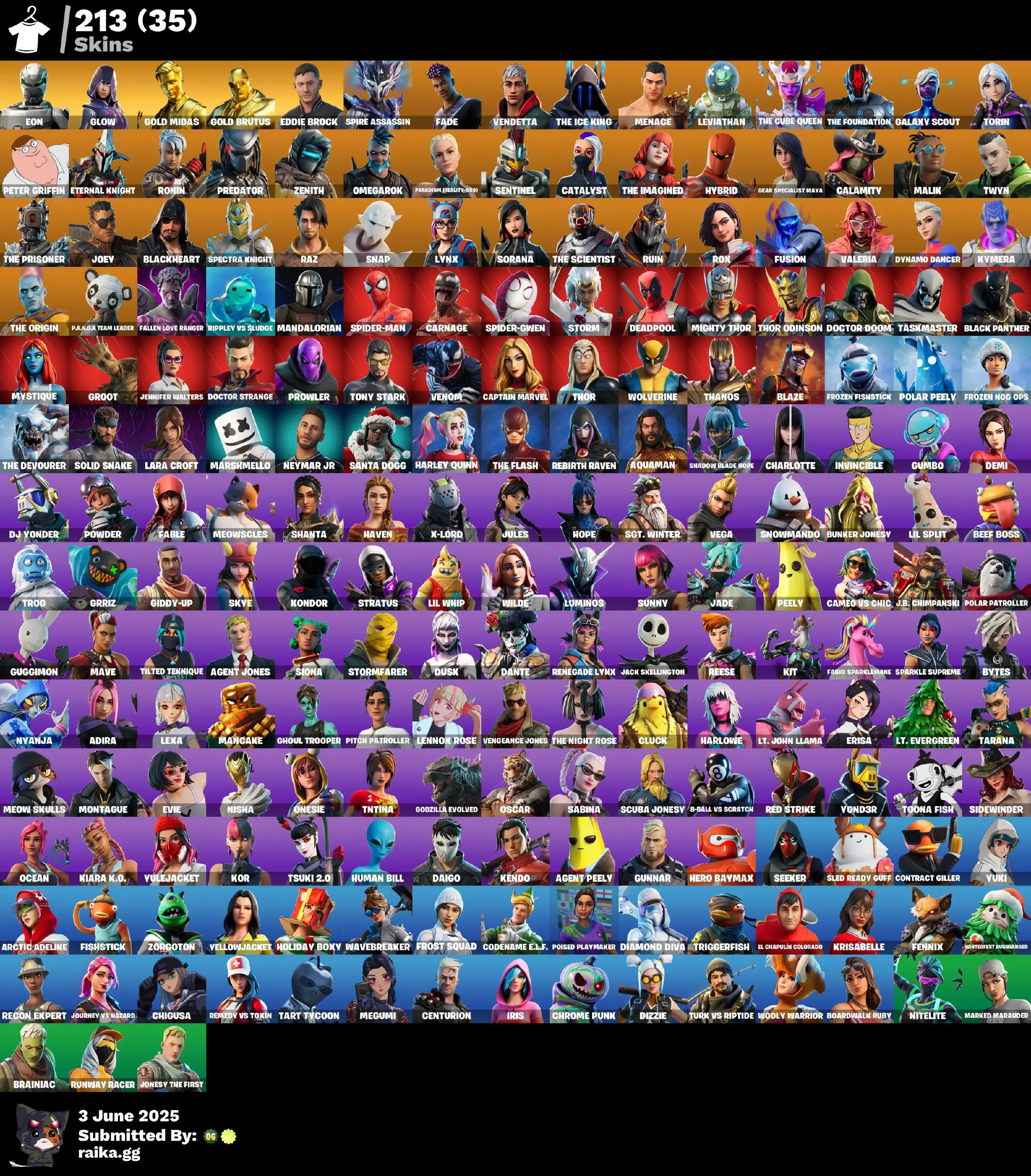 213 skins | Eon | Glow | Jules | Lara Croft | Ghoul Trooper | Harley ...