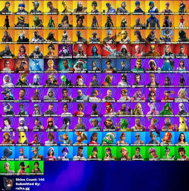 146 Skins | OG STW | TRAVIS SCOTT | LEVIATHAN AXE | THE REAPER | NEO ...