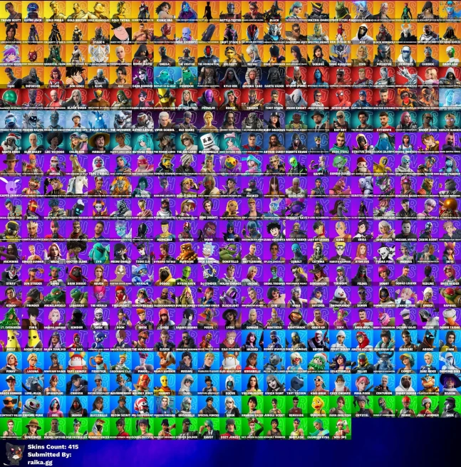 [PSN/XBOX/PC] 415 SKINS | TRAVIS SCOTT | ASTRO JACK | RENEGADE RAIDER ...