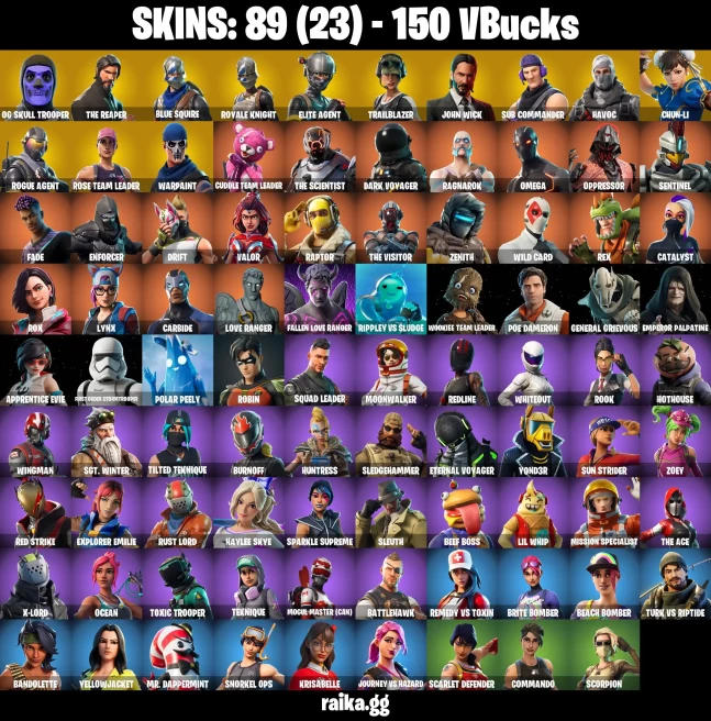 FULL ACCESS | 89 SKINS | OG SKULL TROOPER PURPLE GLOW STYLE | THE ...