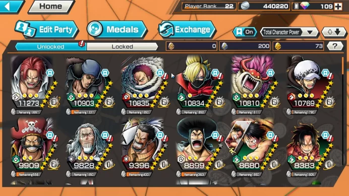 Meilleur démarrage|Shanks Max, King Roger Lv 85, Katakuri Max, Lucci Lv ...