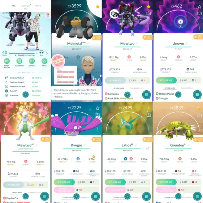 1610 LV40 2016 Armored Mewtwo Melmetal100 -Year 2016 tradeable:8 -Year ...