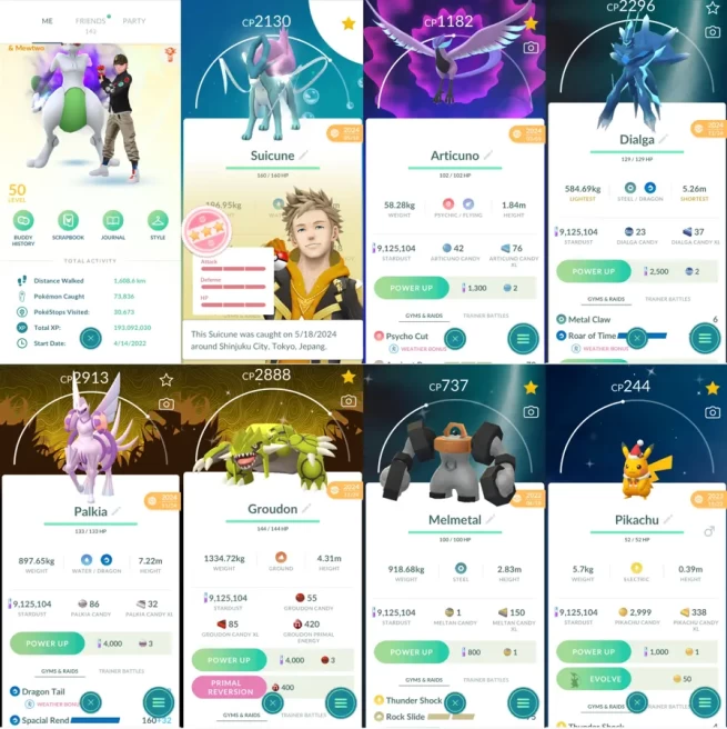1680 LV50 Cosmog x3 Legends100 x10 Shundo Uxie Shiny Mewtwo Shiny Mega ...