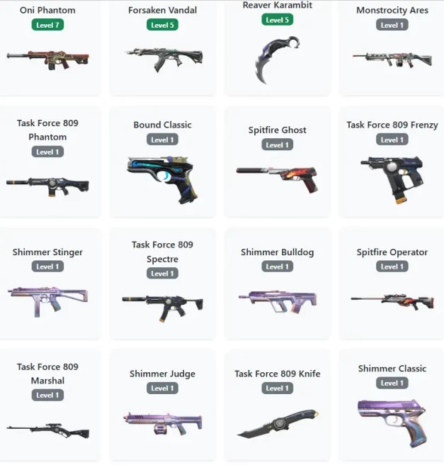 EU / 19 Skins / Reaver Karambit / Task Force 809 Knife / Forsaken ...