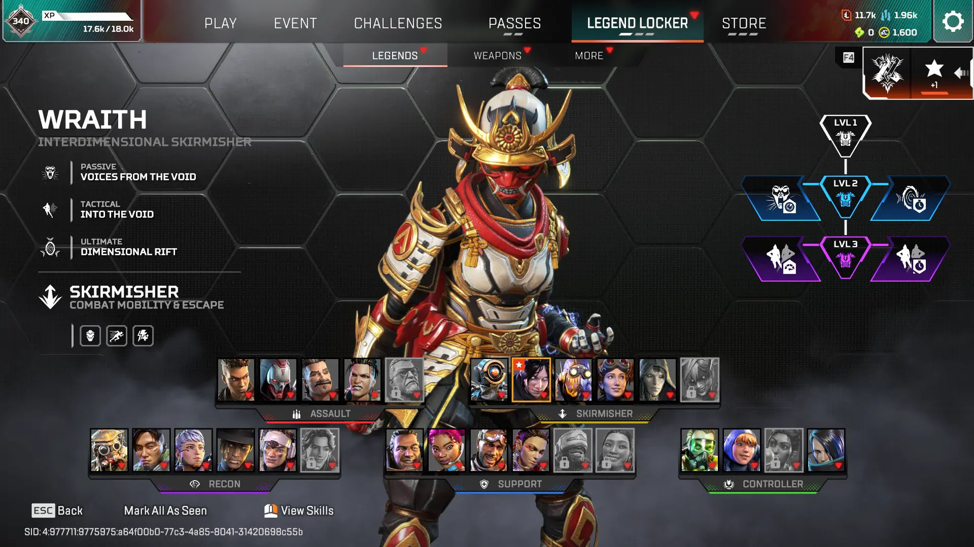 Apex legends/340 lvl/94 Legendary/HEMLOK+PROWLER-Reactive Skin/msh1318 ...