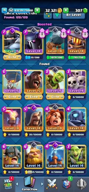 Level 53. Elite card: 5 . Max card: 30 . Evo: 8 . +100 emotes ...