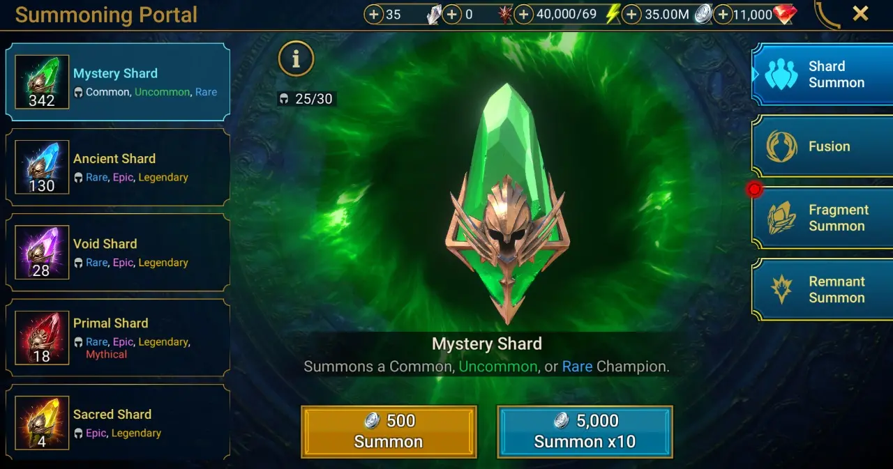 Starter: 130 Ancient, 28 Void, 18 Primal, 4 Sacred Shards | Ninja + 13 ...