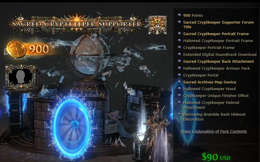 PC/Steam/XboX/Eipc POE 1 and 2 sacred cryptkeeper supporter pack - iGV