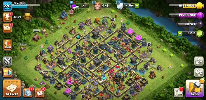 Max TH17| LVL276| Heroes(K100 Q100 M90 W75 R50)| BM35| 3663War Stars ...