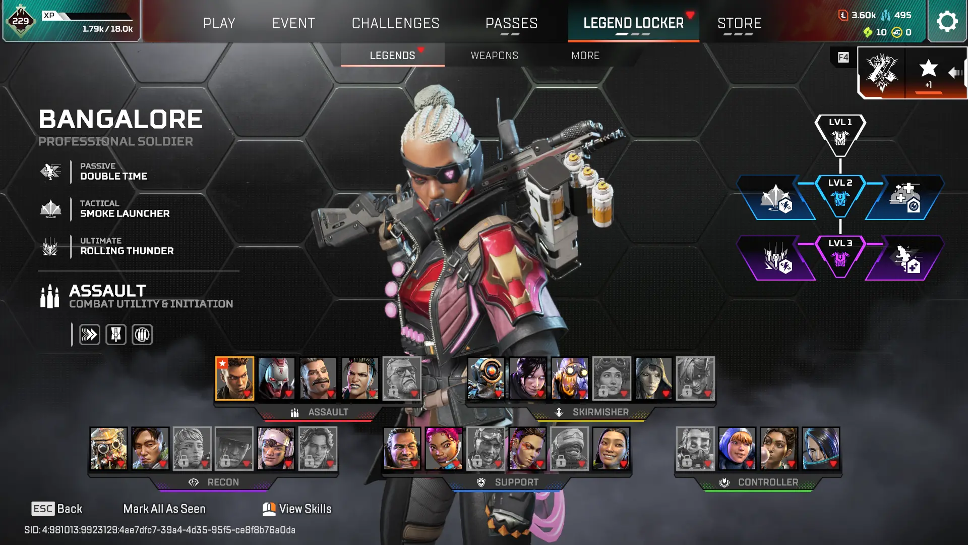 Apex Legends/ 229 lvl/ 70 Legendary/The Bouncer/Zka541 - iGV