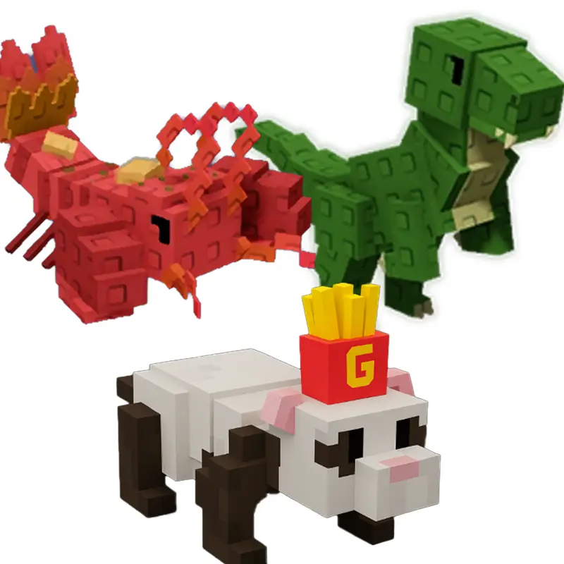 Lobster+French Fry Ferret+T-rex -3 Pets Bundle-Online Fast Delivery ...