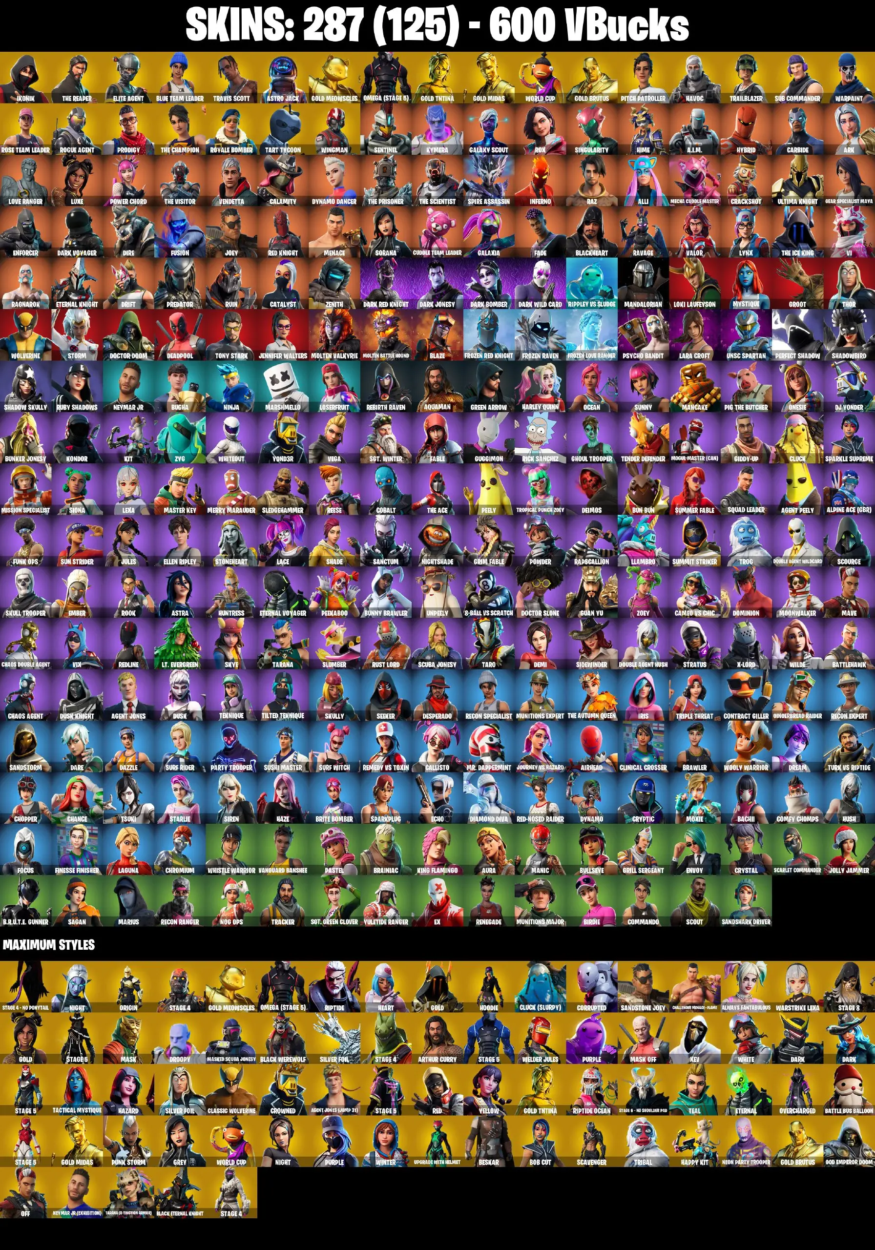 [PC/PSN/XBOX] 287 SKINS / IKONIK / The Reaper / Elite Agent / Blue Team ...
